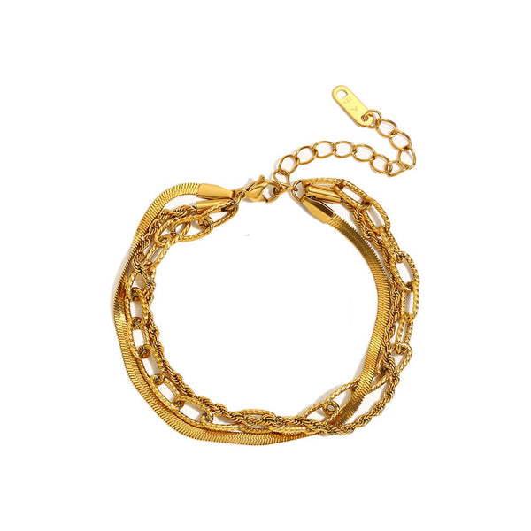 Multi-Layered Gold Bracelet Stack – Pineal Vision Jewelry
