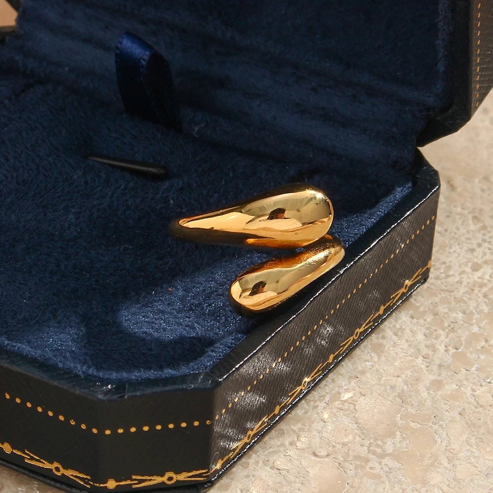 Gold Droplet Ring – Pineal Vision Jewelry