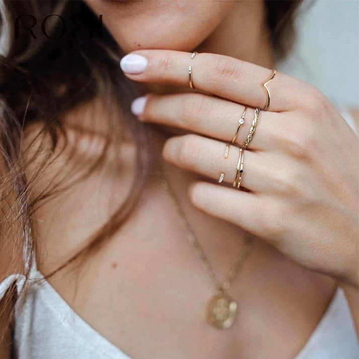 Chevron Stacking Ring – Pineal Vision Jewelry
