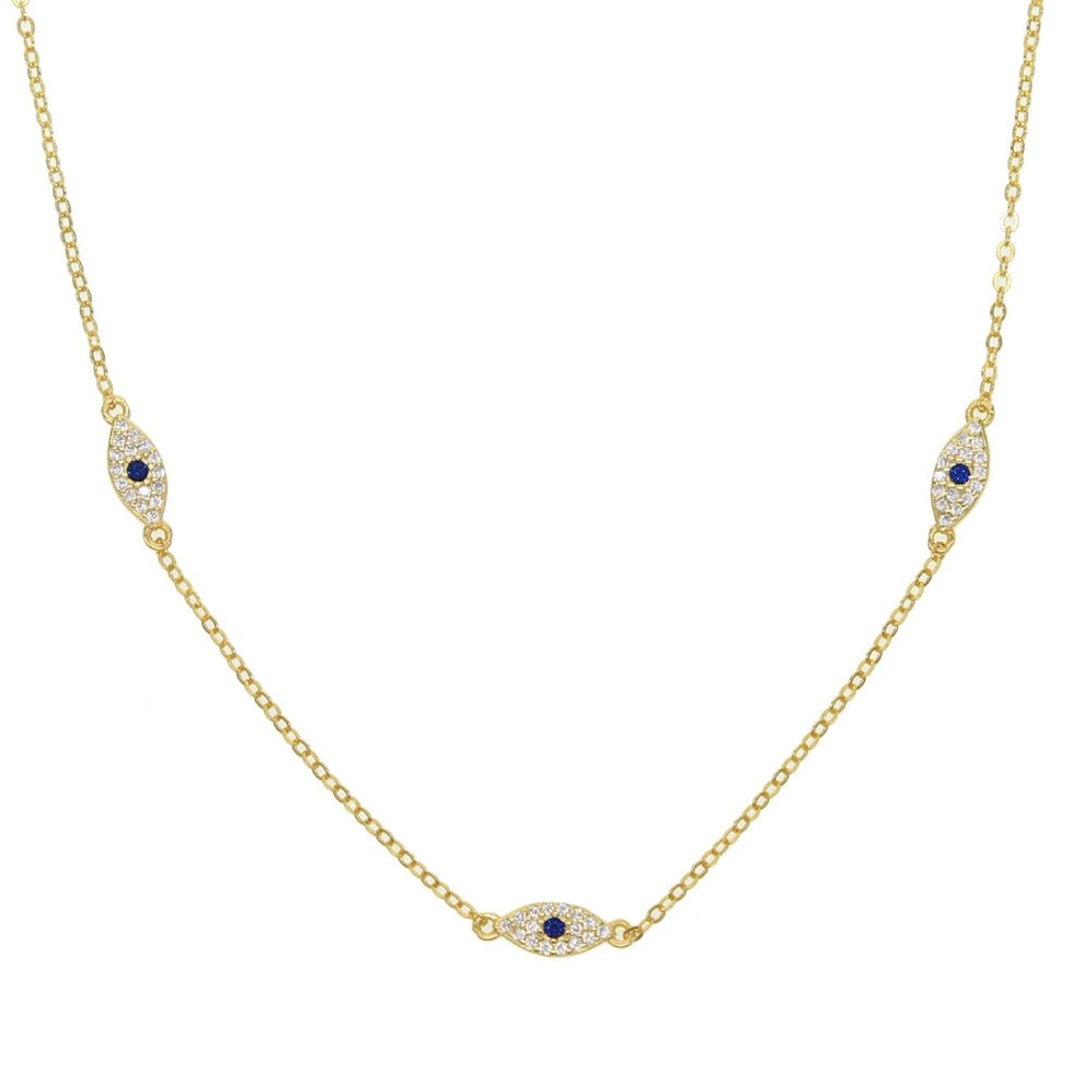Delicate Evil Eye Chain Necklace – Pineal Vision Jewelry