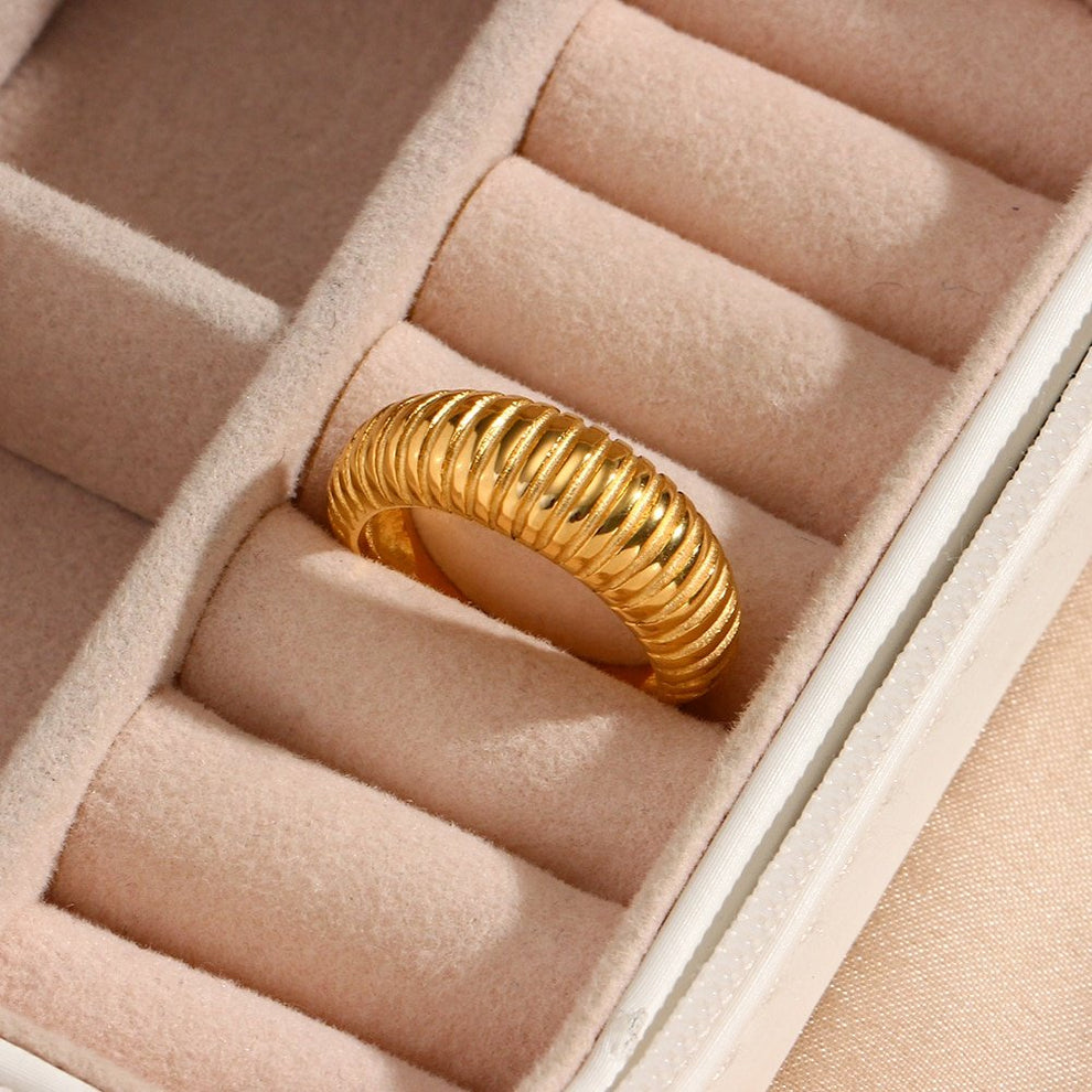 Textured Chunky Gold Ring – Pineal Vision Jewelry