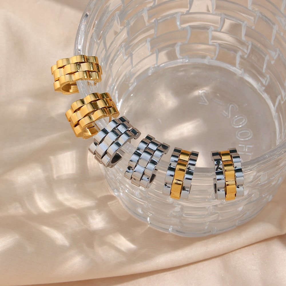 Watch Link Hoops – Pineal Vision Jewelry